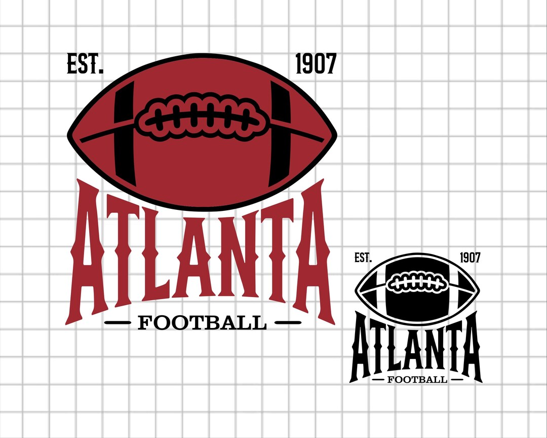 Atlanta Design Svg, Atlanta Football Svg, Football Ball Silhouette, Est ...
