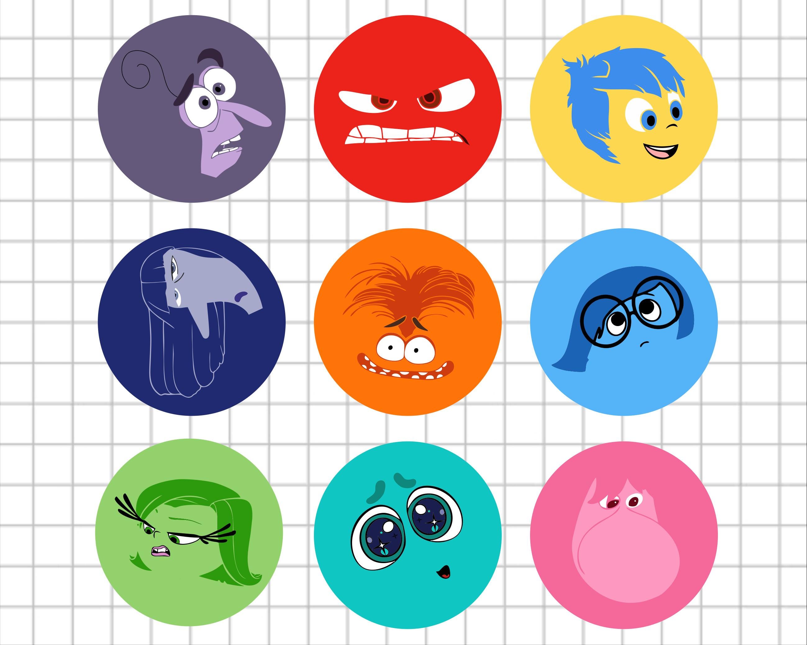 Emotions Svg, Inside Out 2 Faces Svg, Emotions Emblem Svg, Personagens ...