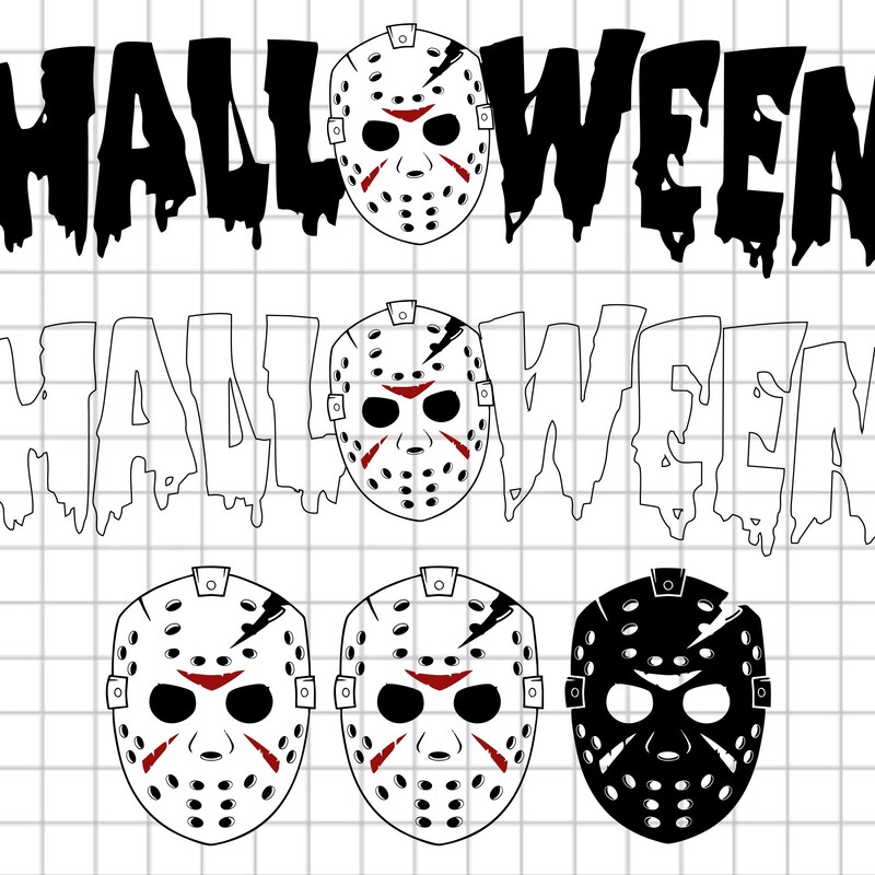Halloween Masks Svg - Etsy