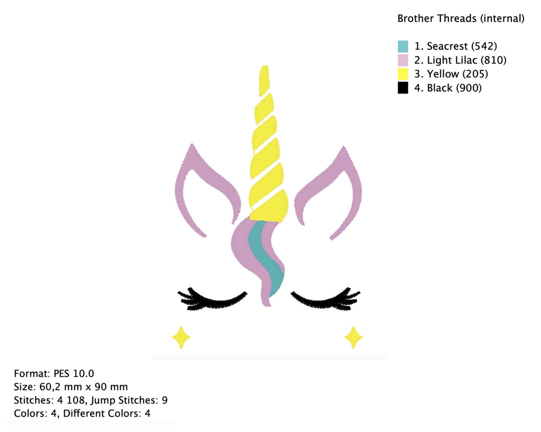 Unicorn Embroidery Design, Unicorn Face Embroidery Machine, Kids ...