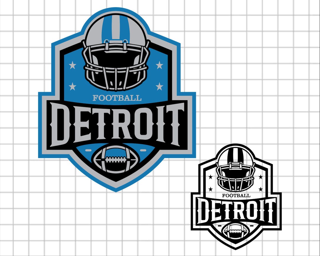 Detroit Football Svg, Detroit Helmet Svg, Football Silhouette, Game Day ...