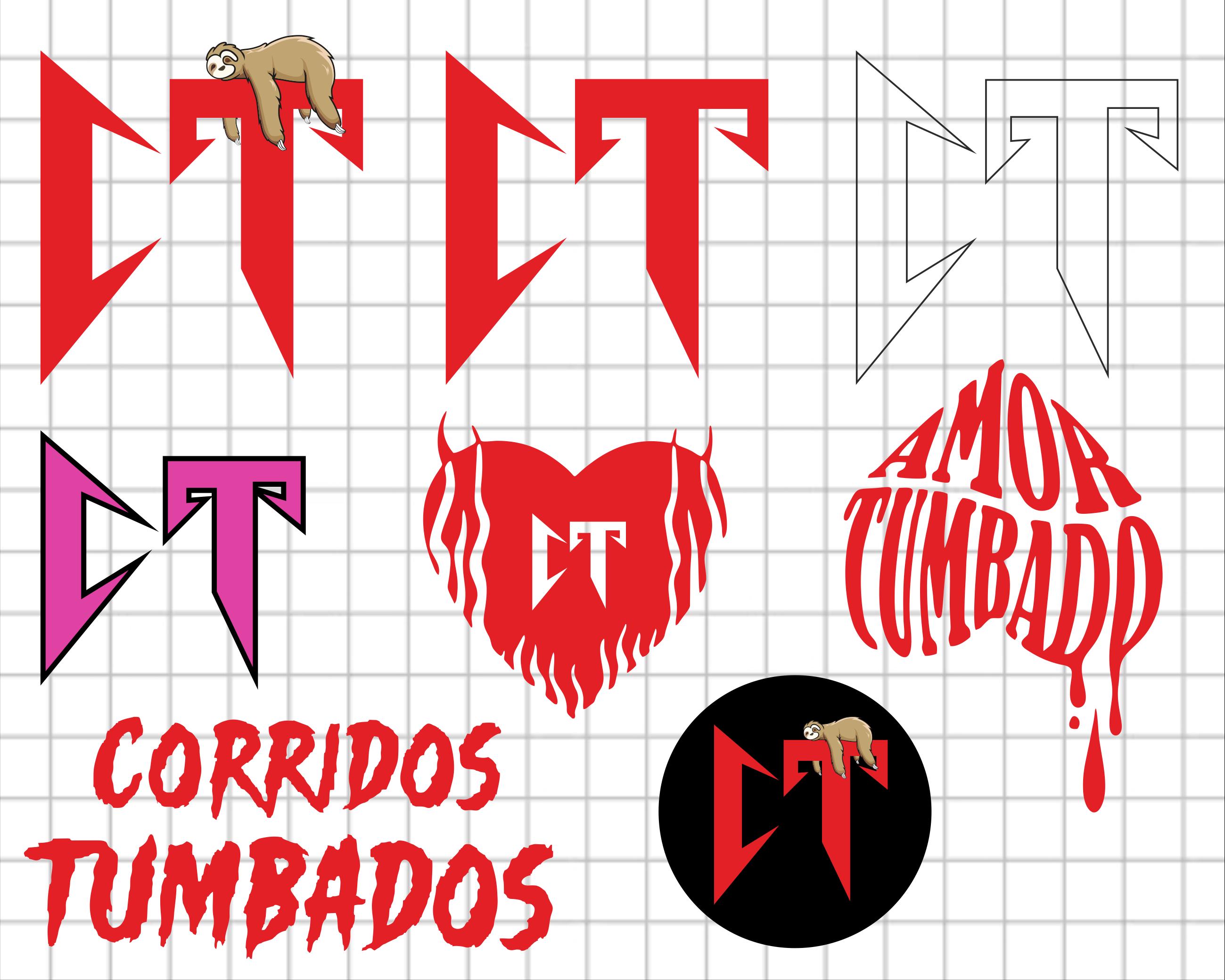 Corazon Tumbado Svg, Corridos Tumbados Svg, CT Heart Svg, Amor Tumbado ...