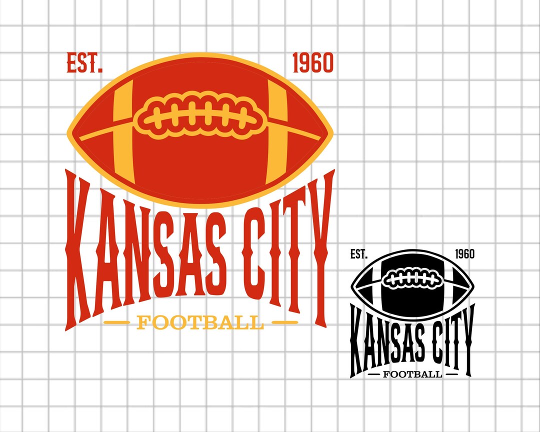 Kansas City Design Svg, Kansas City Football Svg, Football Ball ...