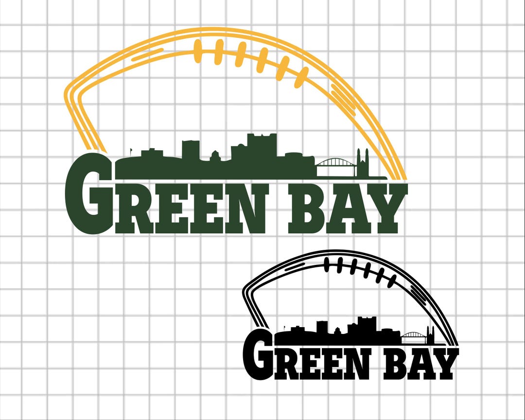 Green Bay Football Svg, Green Bay Skyline Svg, Football Design Svg ...