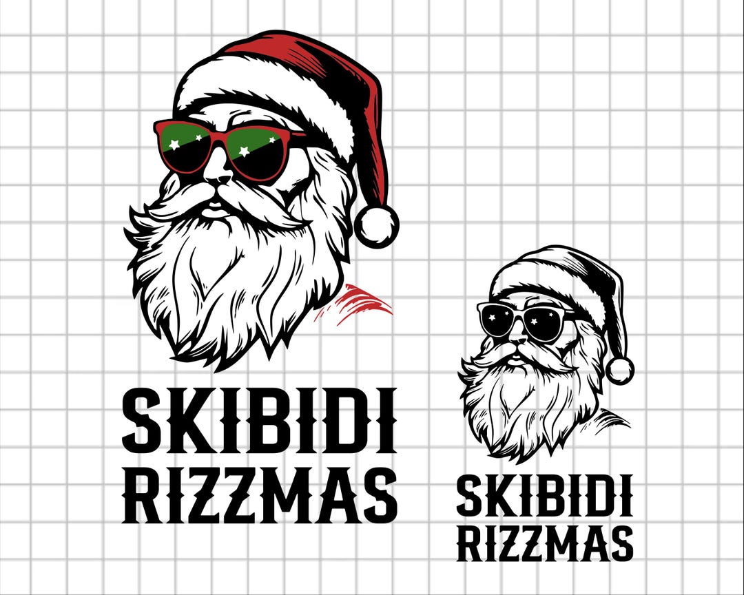 Skibidi Rizzmas Svg, Santa Rizzmas Svg, Merry Rizzmas Svg, Santa Bruh ...