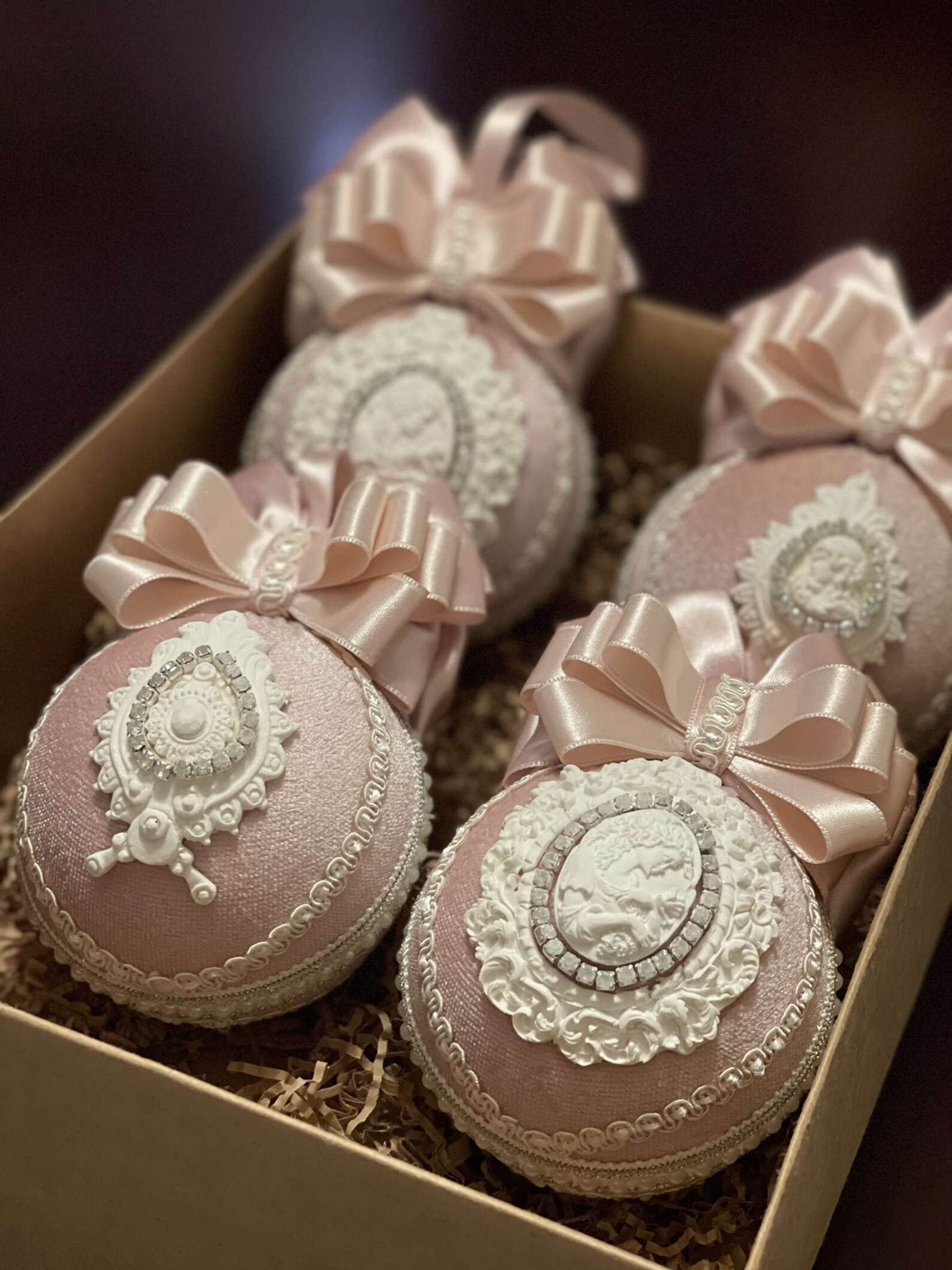 Christmas Ornament, Handmade Velvet Balls, Christmas Ball, Christmas ...