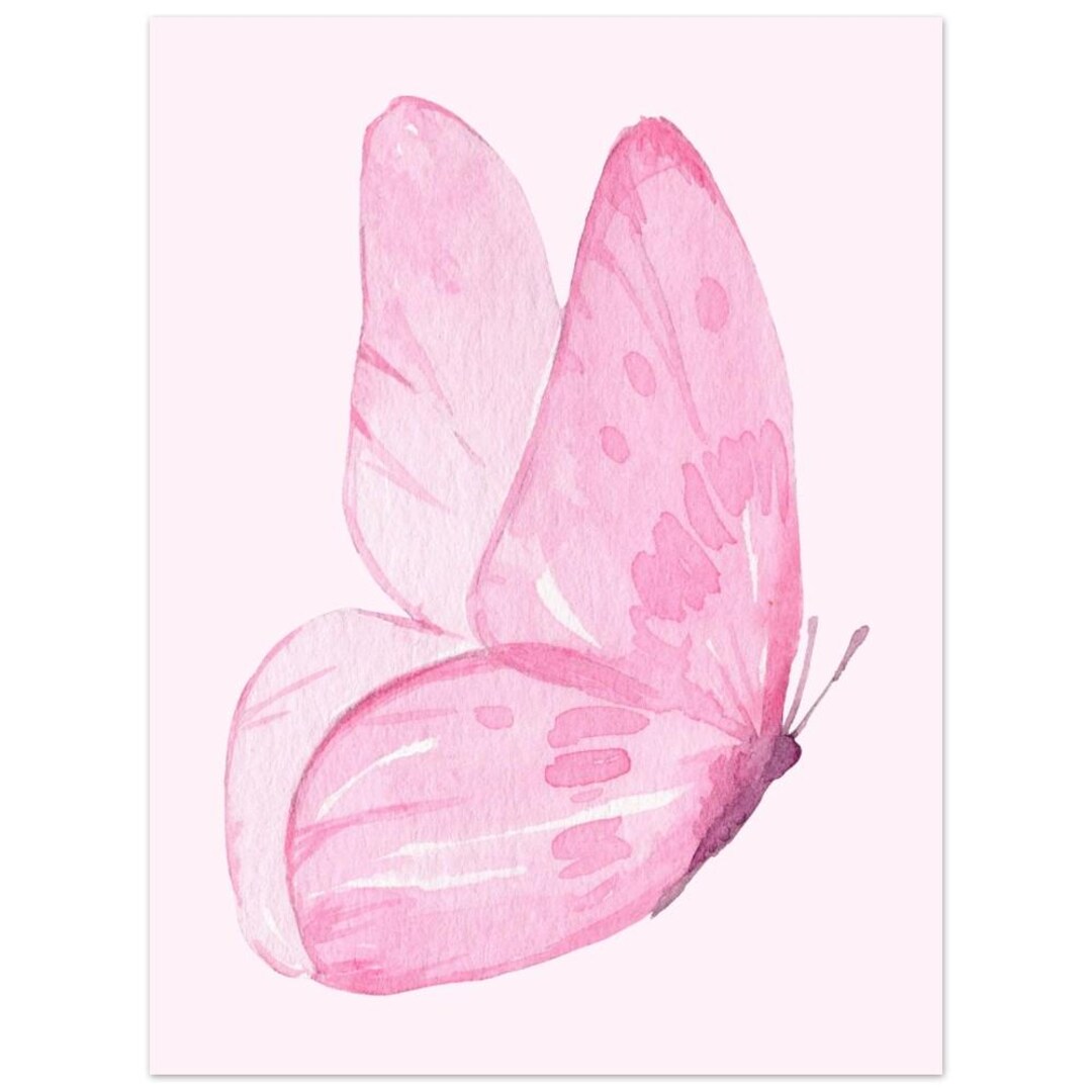 Pink Butterfly Poster - Etsy