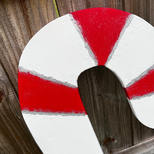 Christmas Candy Cane Wooden Yard Art Signs - Etsy