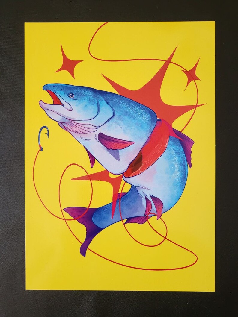 Atlantic Salmon Fish Digital Art Print - Etsy