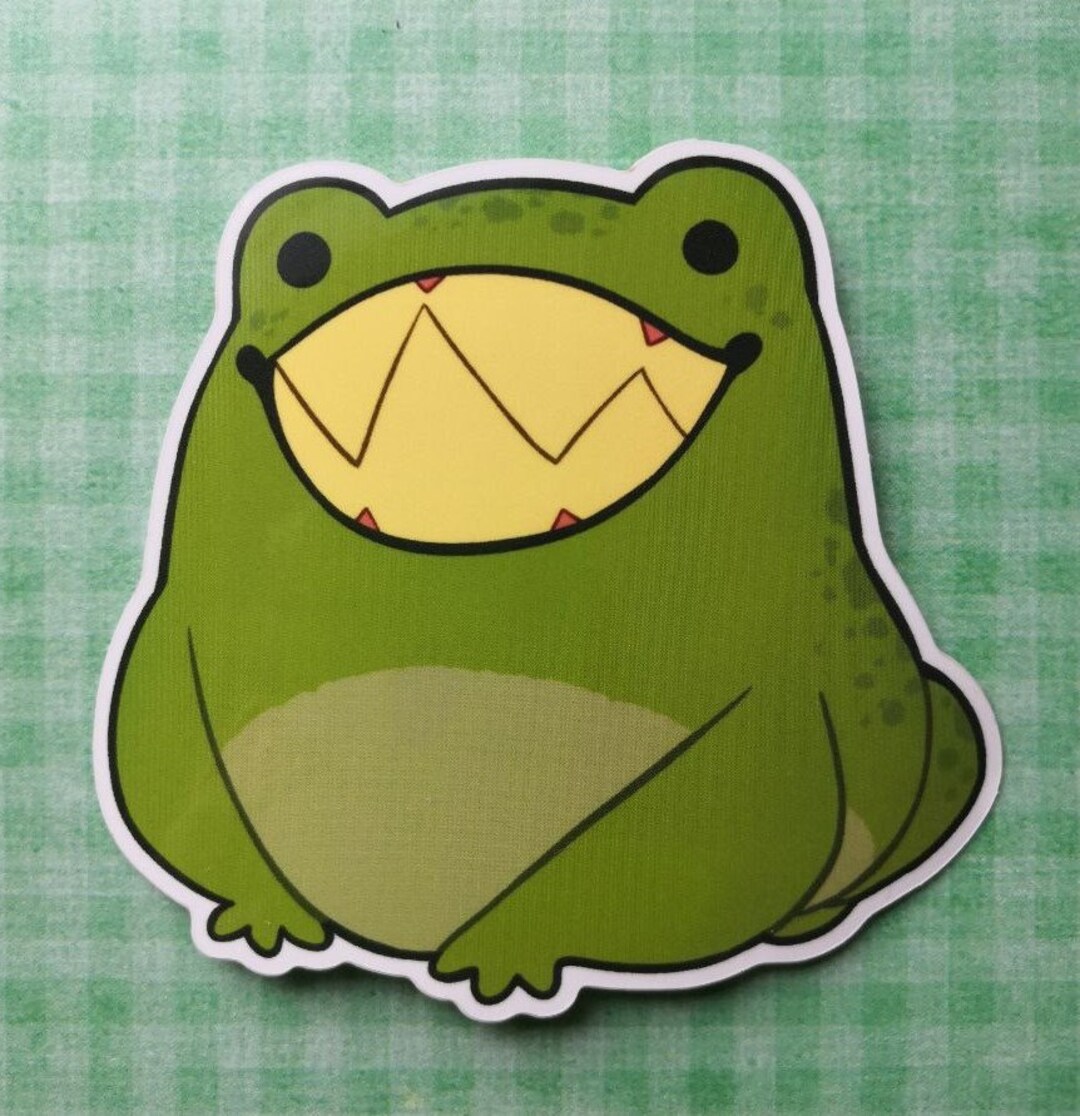Toothy Toad Sticker - Etsy