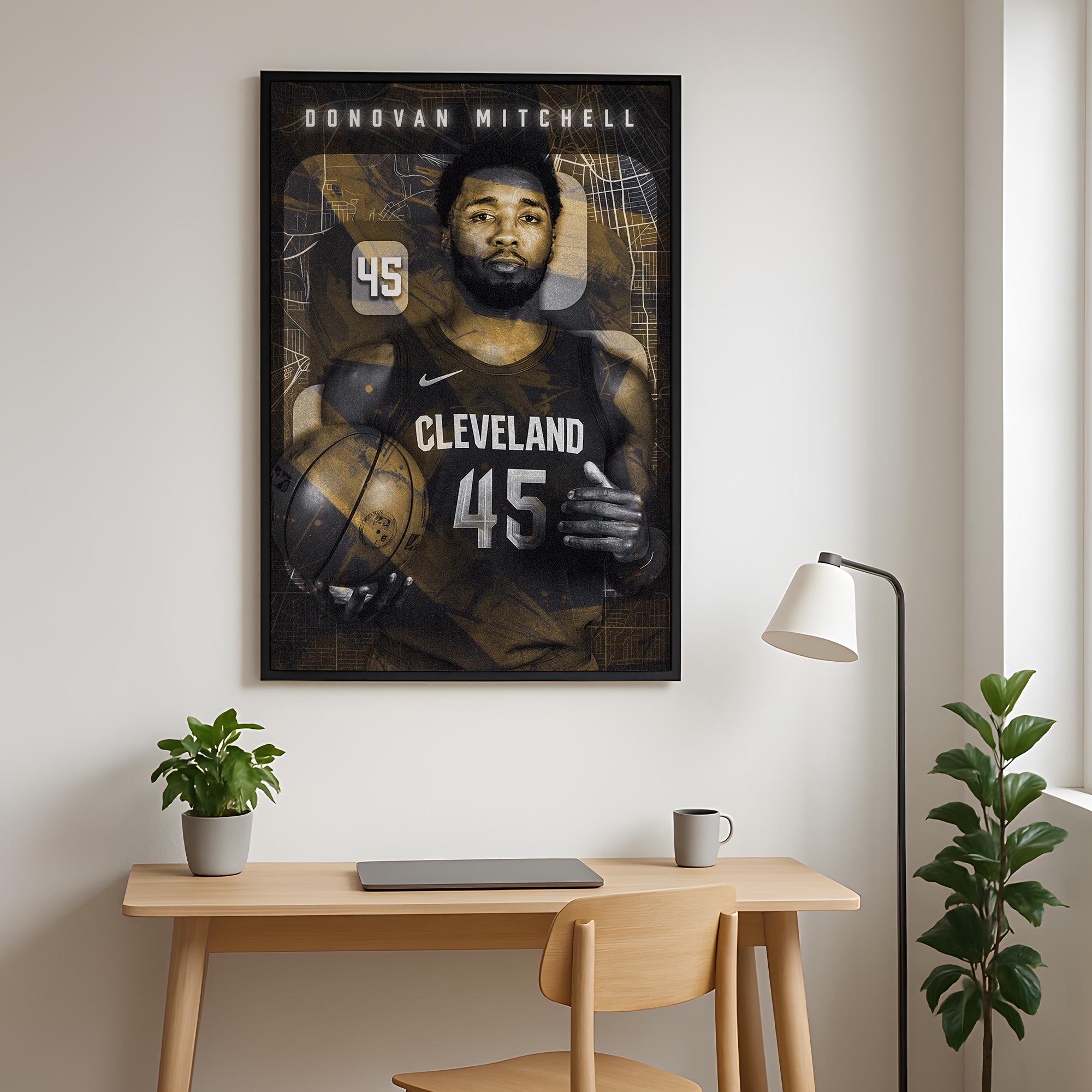 Donovan Mitchell Poster: Cleveland Cavaliers NBA Art (digital Download ...