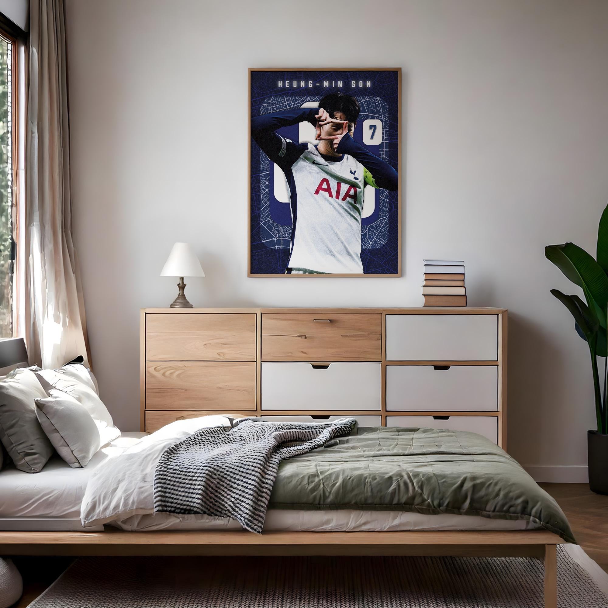 Heung-min Son Poster, Tottenham Poster, Heung-min Son Print Art, Soccer ...