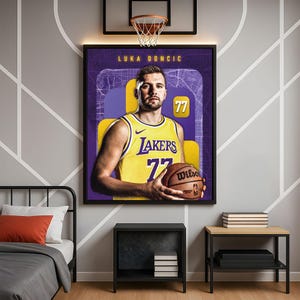 Luka Doncic Lakers Poster: NBA Basketball Wall Art (digital Download ...
