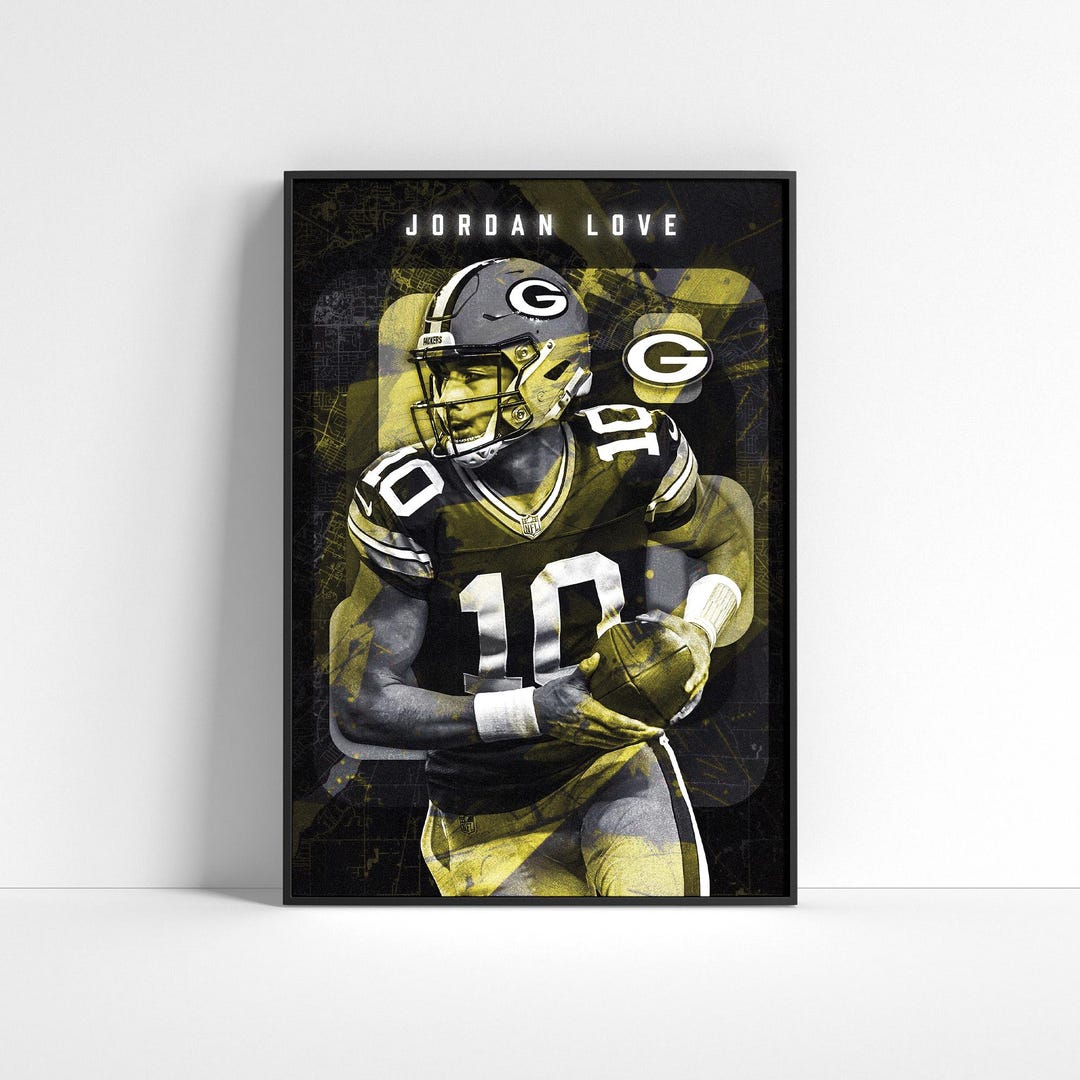Jordan Love Poster: Green Bay Packers NFL Art (digital Download) - Etsy