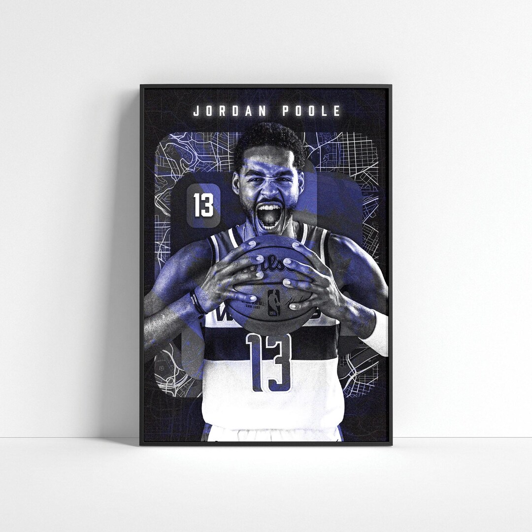 Jordan Poole Poster, Washington Wizards Poster, Basketball Decor ...