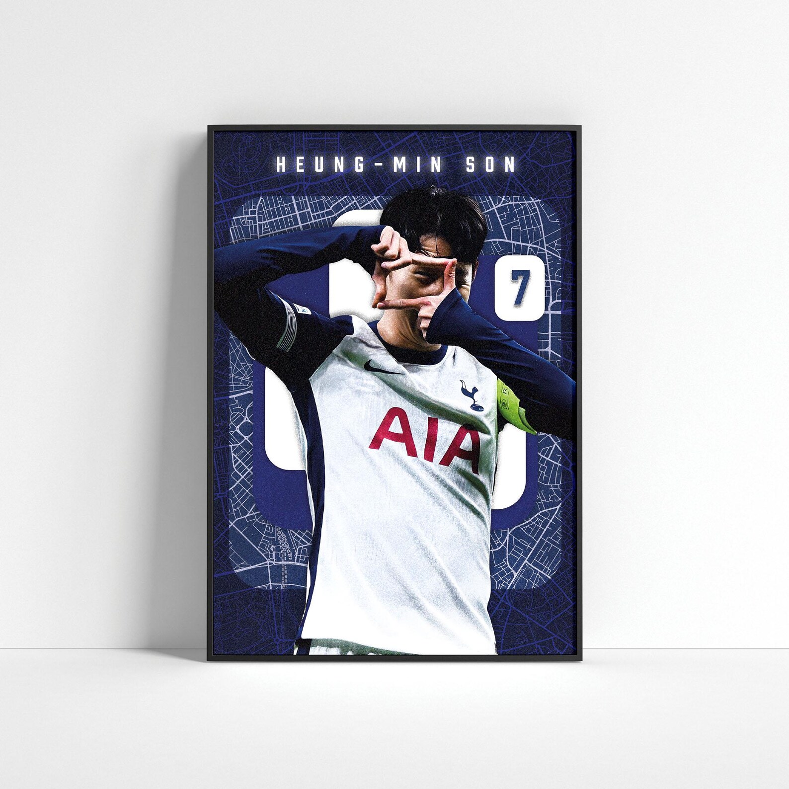 Heung-min Son Poster, Tottenham Poster, Heung-min Son Print Art, Soccer ...