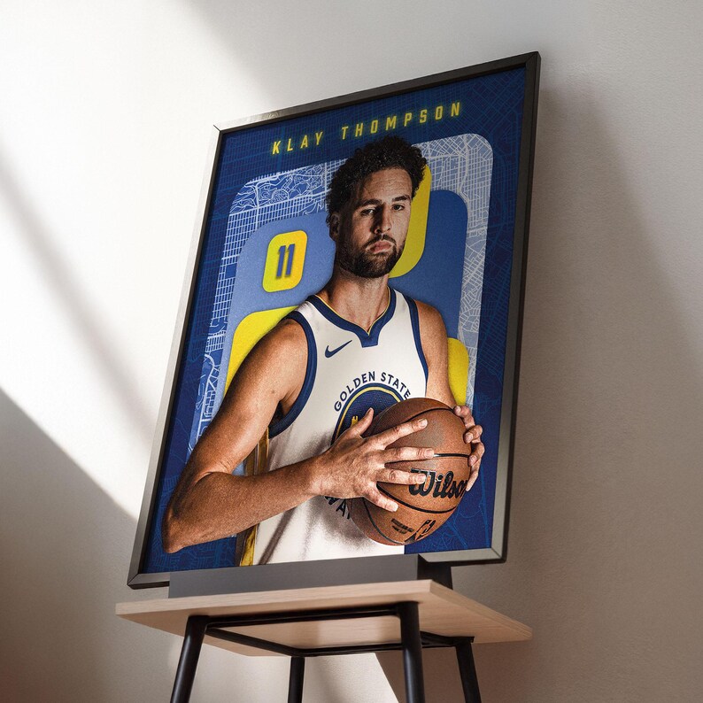 Klay Thompson Poster: Golden State Warriors Wall Art (digital Download ...