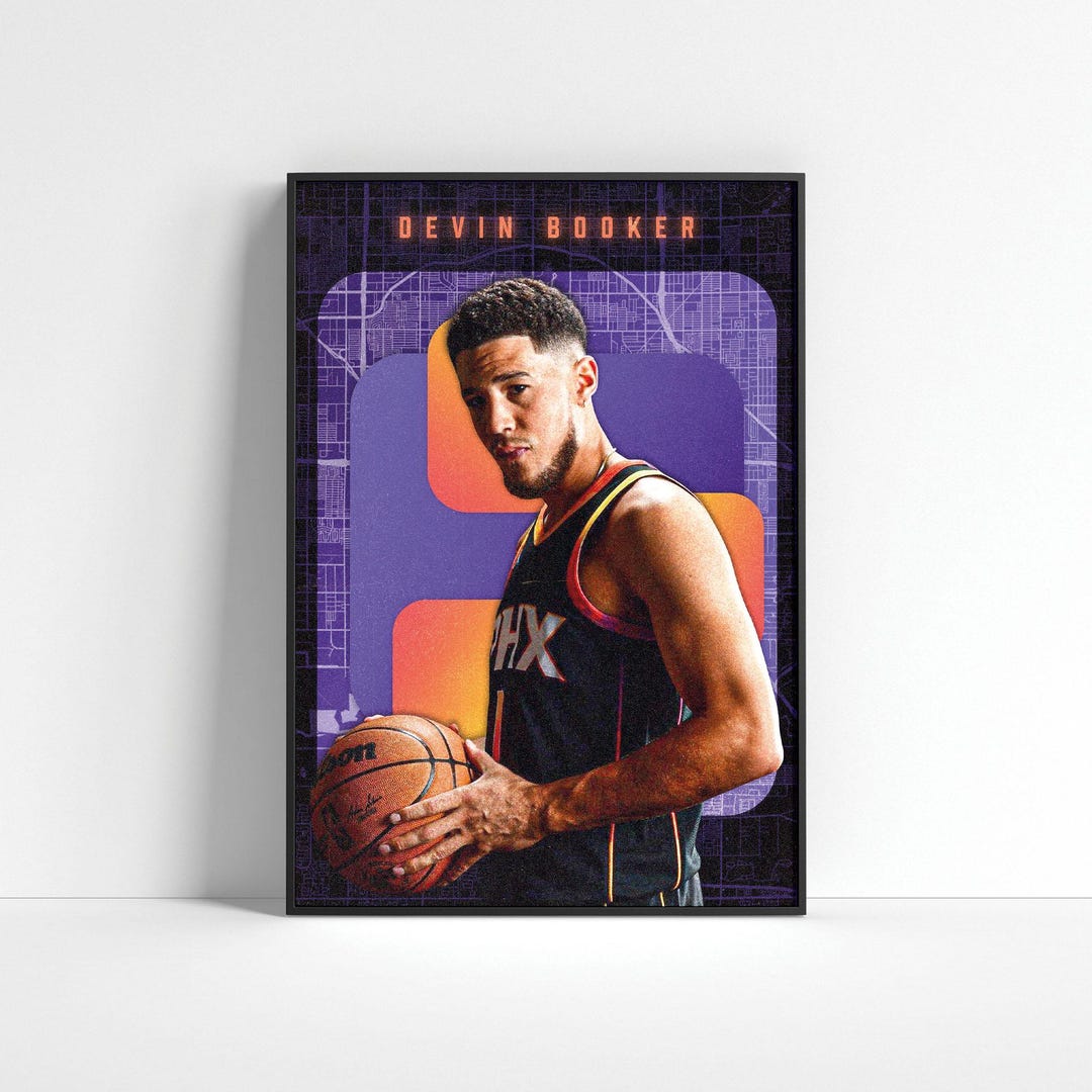 Devin Booker Poster, Phoenix Suns Poster, Basketball Prints, Sports ...