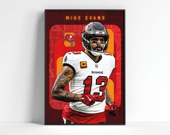 Mike Evans Tampa Bay Buccaneers NFL Football Poster - Etsy