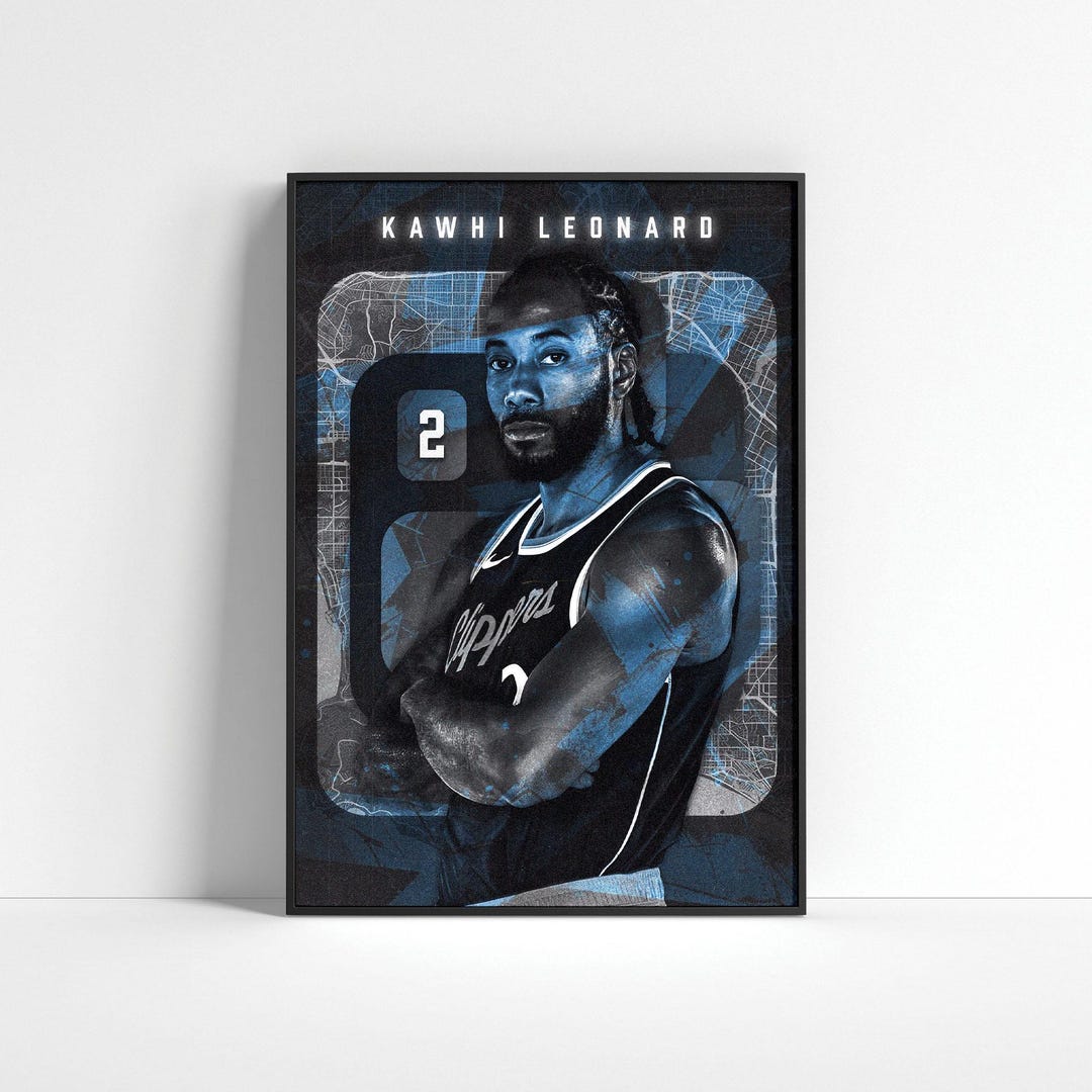 Kawhi Leonard Poster, LA Clippers Poster, Basketball Digital Prints ...