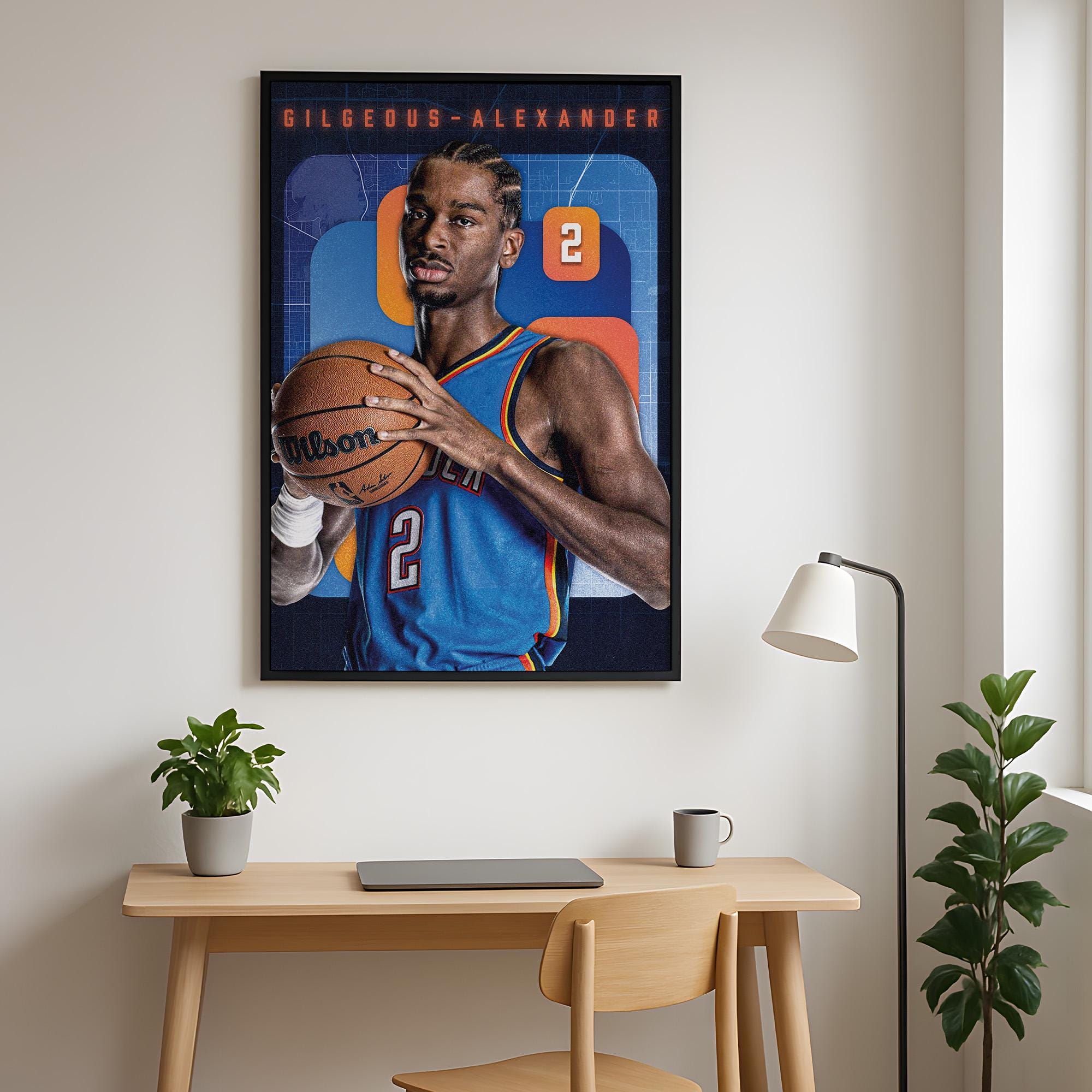Shai Gilgeous-alexander Poster: OKC Thunder NBA Art (digital Download ...