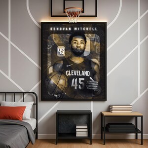 Donovan Mitchell Poster: Cleveland Cavaliers NBA Art (digital Download ...