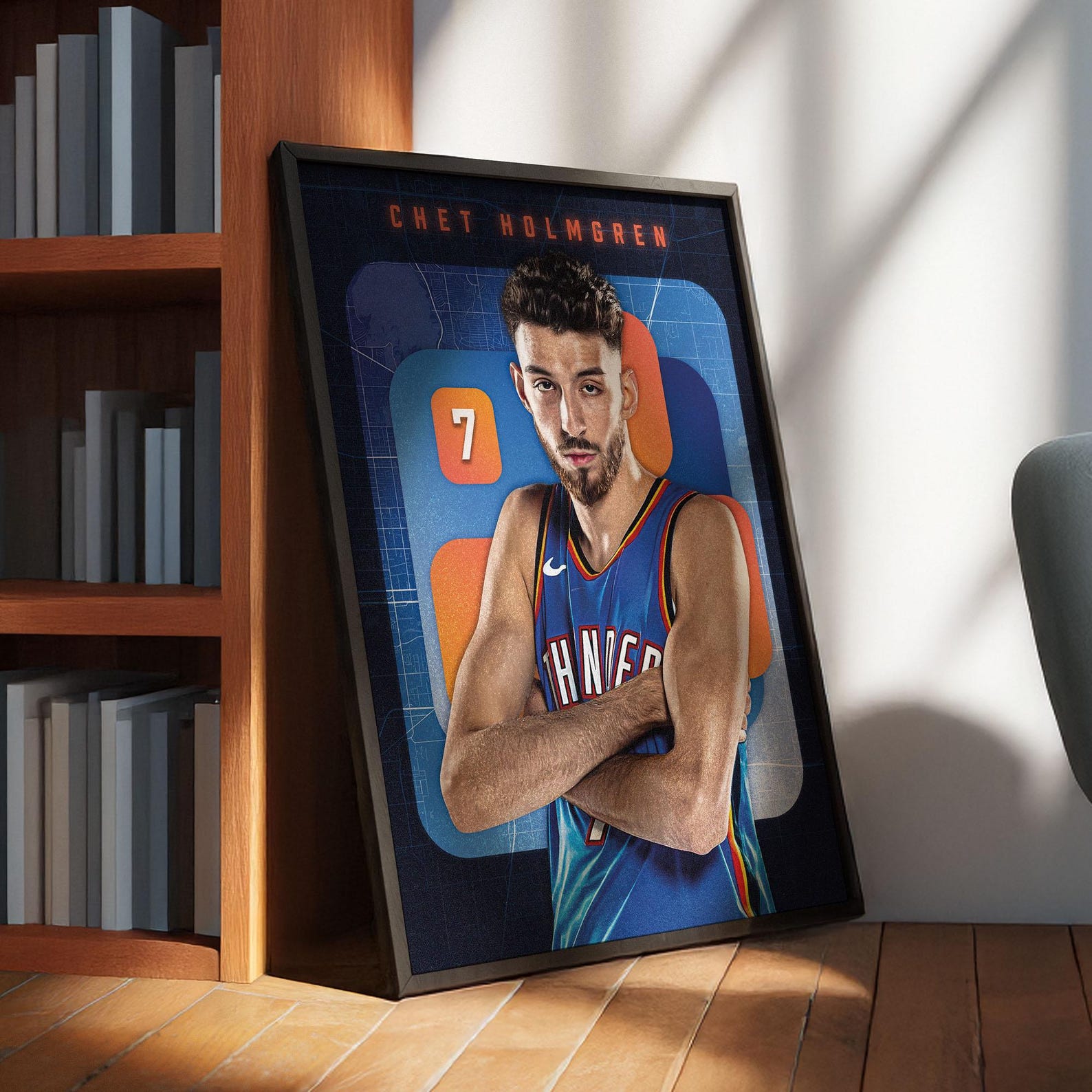 Chet Holmgren Poster: Oklahoma City Thunder NBA Print (digital Download ...