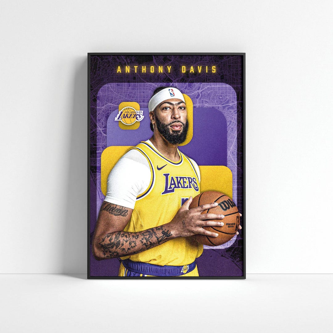 Anthony Davis Poster, LA Lakers Poster, Basketball Posters, Sports Wall ...