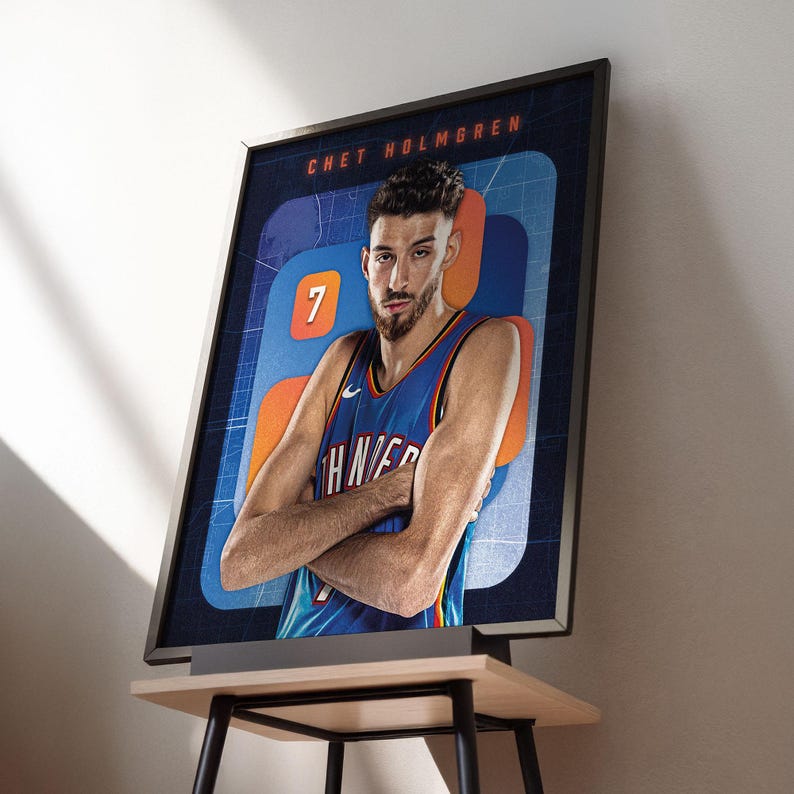 Chet Holmgren Poster: Oklahoma City Thunder NBA Print (digital Download ...