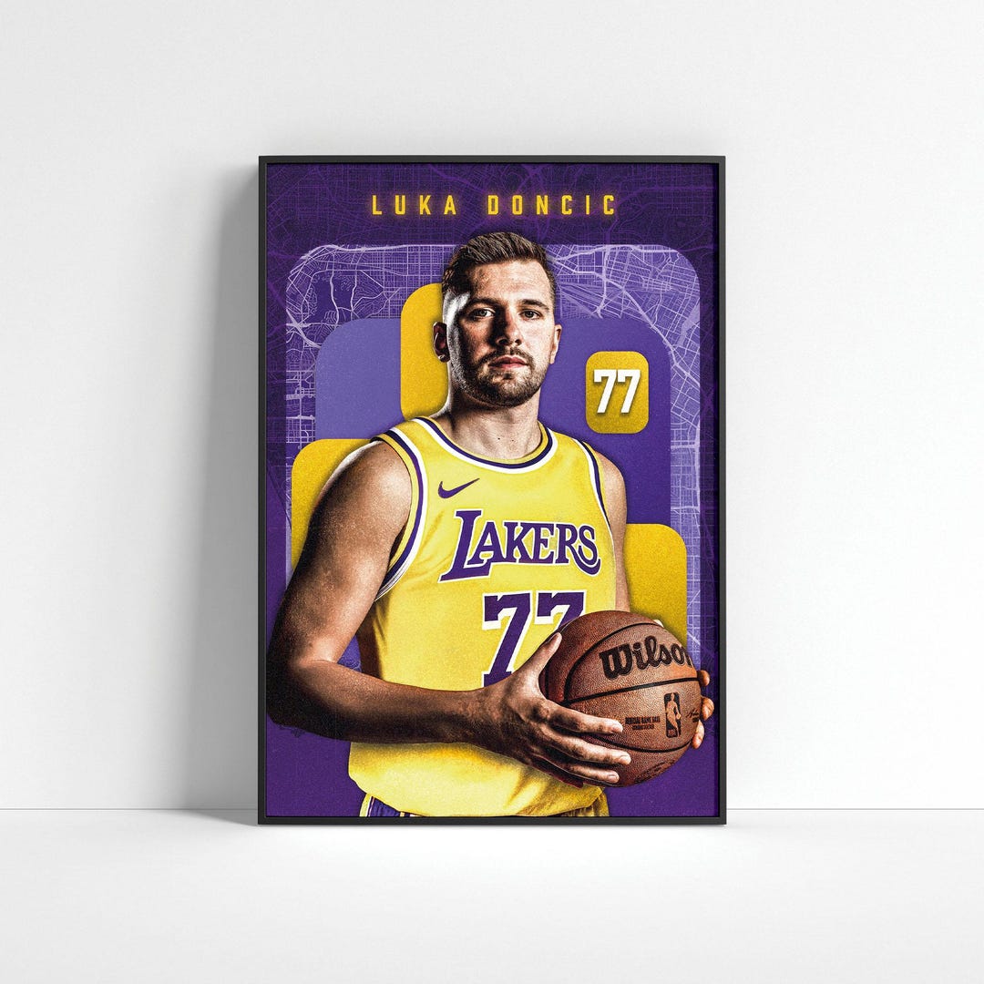 Luka Doncic Lakers Poster: NBA Basketball Wall Art (digital Download ...