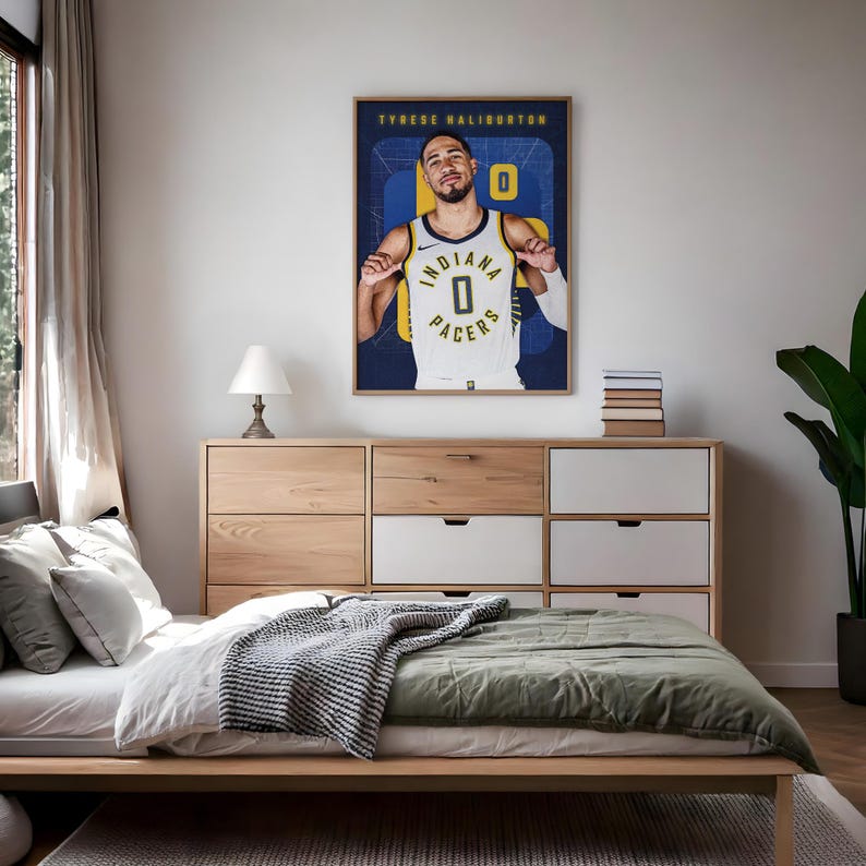 Tyrese Haliburton Poster: Indiana Pacers NBA Print (digital Download ...