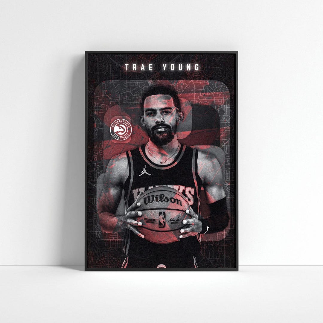 Trae Young Poster, Atlanta Hawks Poster, NBA Players Posters, Digital ...