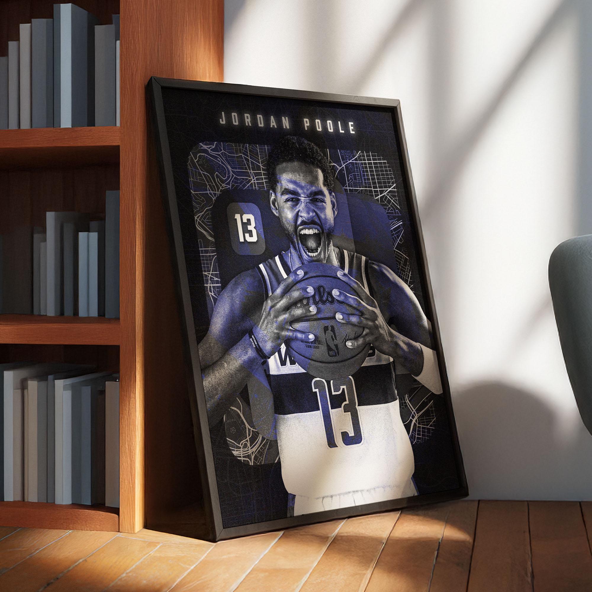 Jordan Poole Wizards Poster: Basketball Sports Wall Art (digital ...
