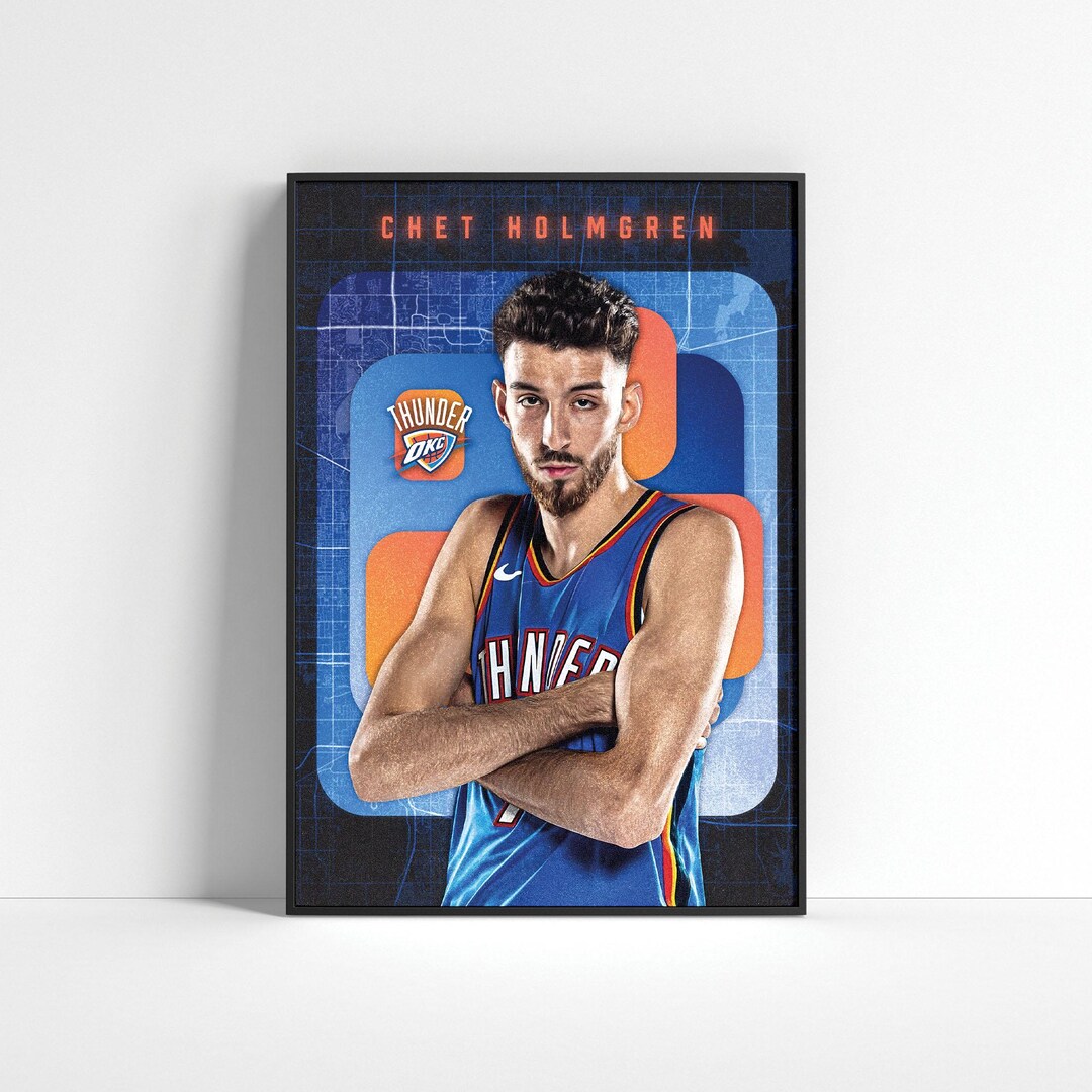Chet Holmgren Poster, Oklahoma City Thunder Poster, Basketball Prints ...