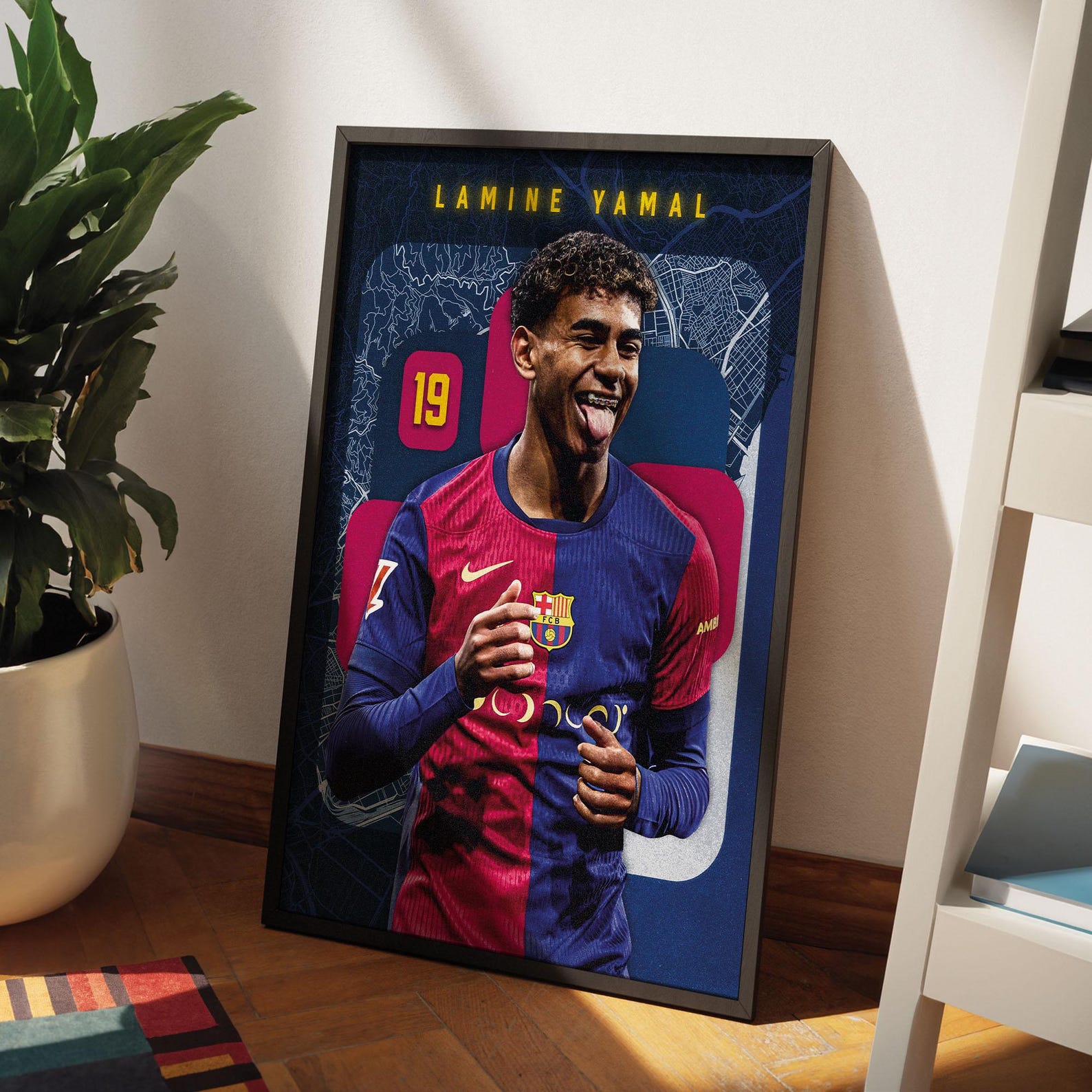 Lamine Yamal Poster, Barcelona Poster, Lamine Yamal Print Art, Football ...