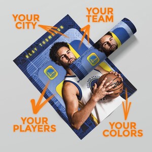 Klay Thompson Poster, Golden State Warriors Poster, Basketball Decor ...