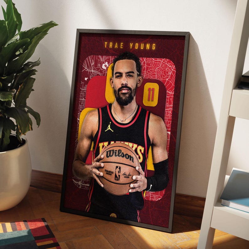 Trae Young Atlanta Hawks Poster: NBA Wall Art (digital Print) - Etsy