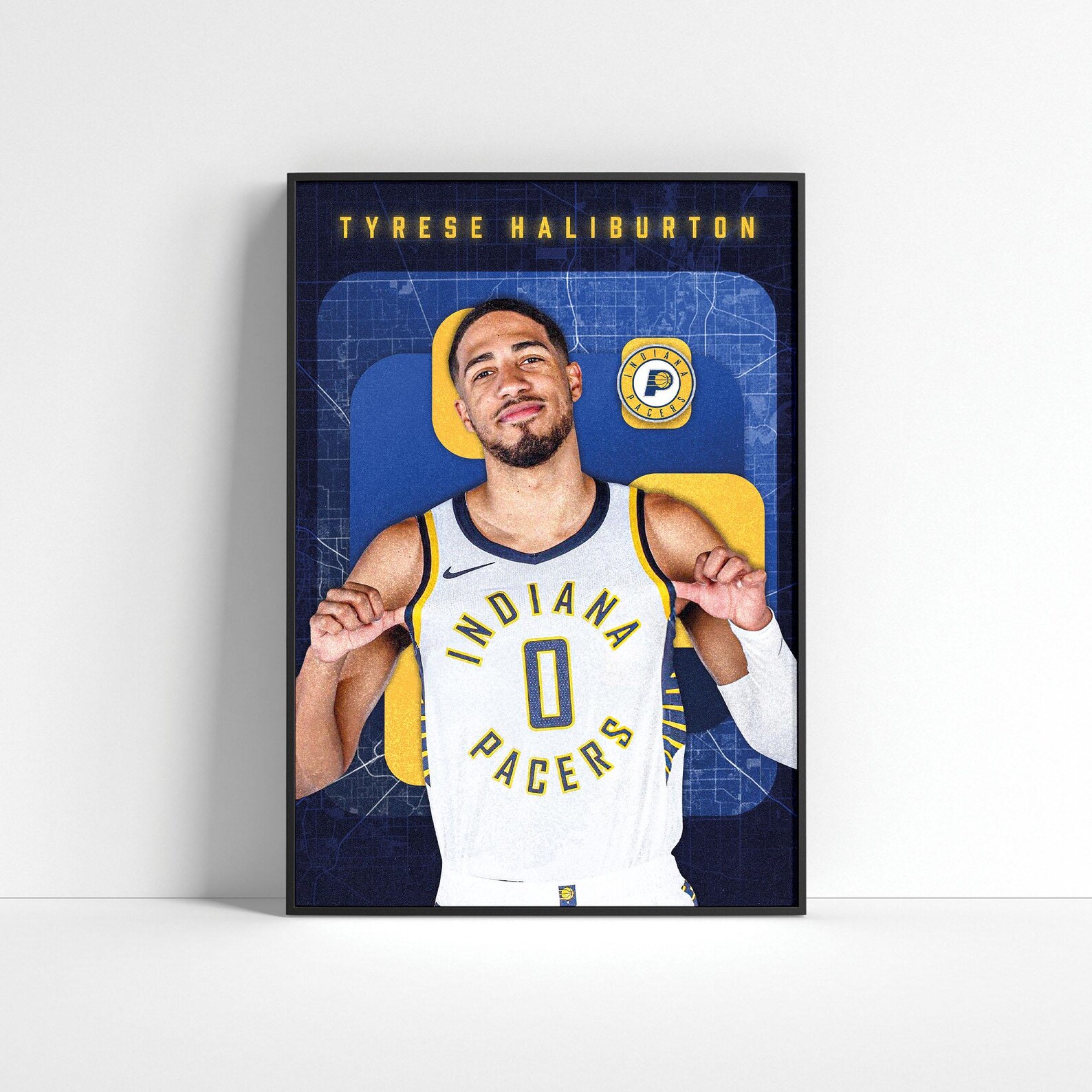 Tyrese Haliburton Poster, Indiana Pacers Poster, Basketball Digital ...