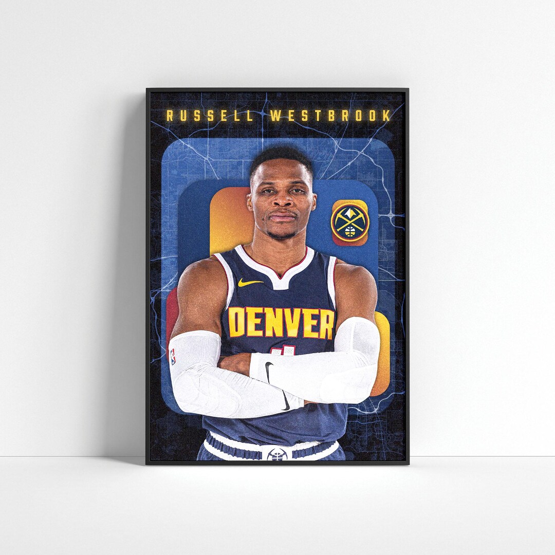 Russell Westbrook Poster, Denver Nuggets Poster, Basketball Digital ...
