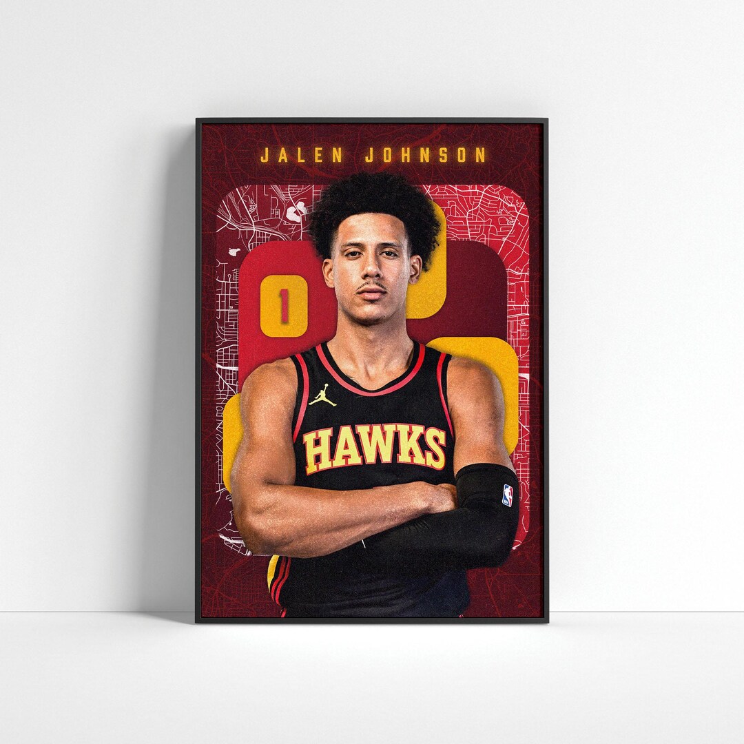 Jalen Johnson Atlanta Hawks Poster: NBA Player Wall Art (digital ...