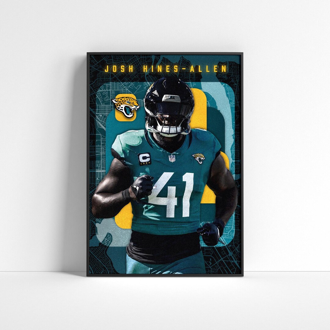 Josh Hines Allen Poster, Jacksonville Jaguars Poster, Football Prints ...