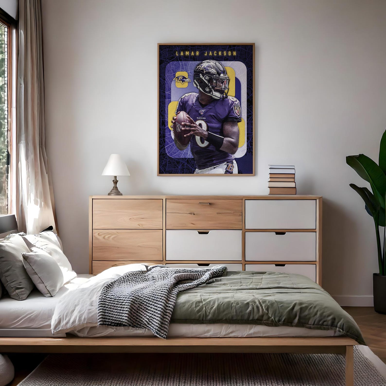 Lamar Jackson Poster: Baltimore Ravens NFL Art (digital Download) - Etsy