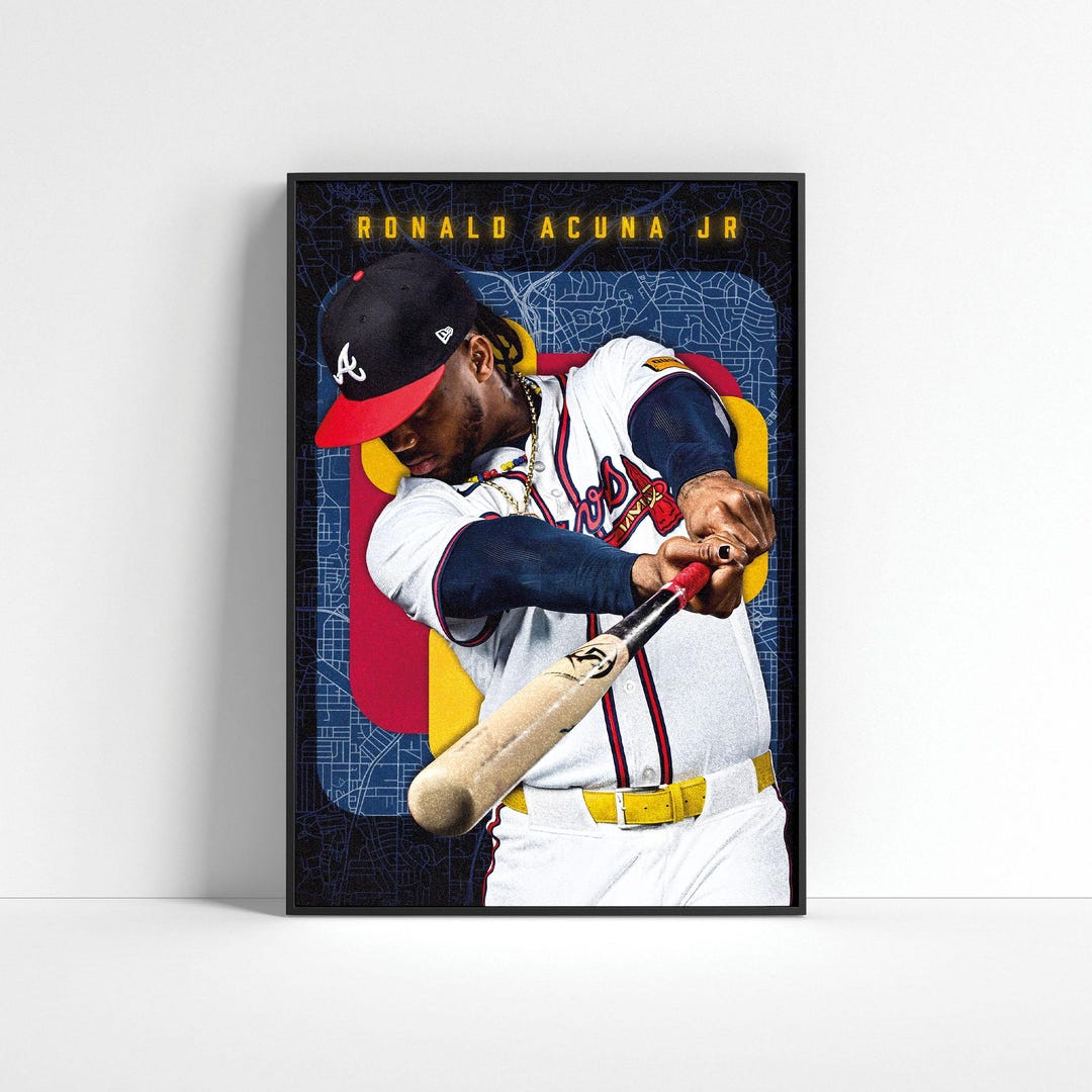 Ronald Acuna JR Poster, Atlanta Braves Poster, Baseball Digital Prints ...