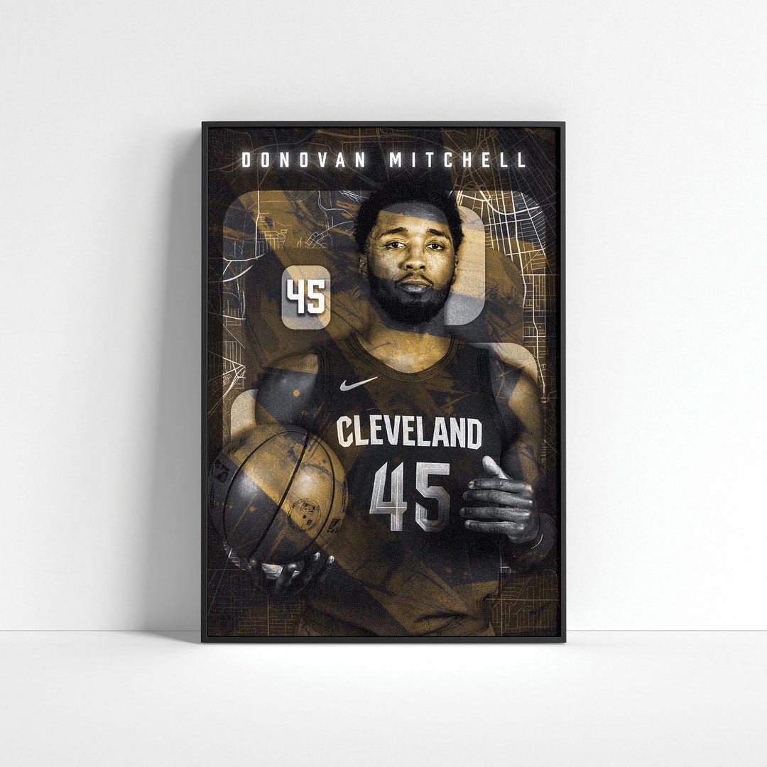 Donovan Mitchell Poster: Cleveland Cavaliers NBA Art (digital Download ...