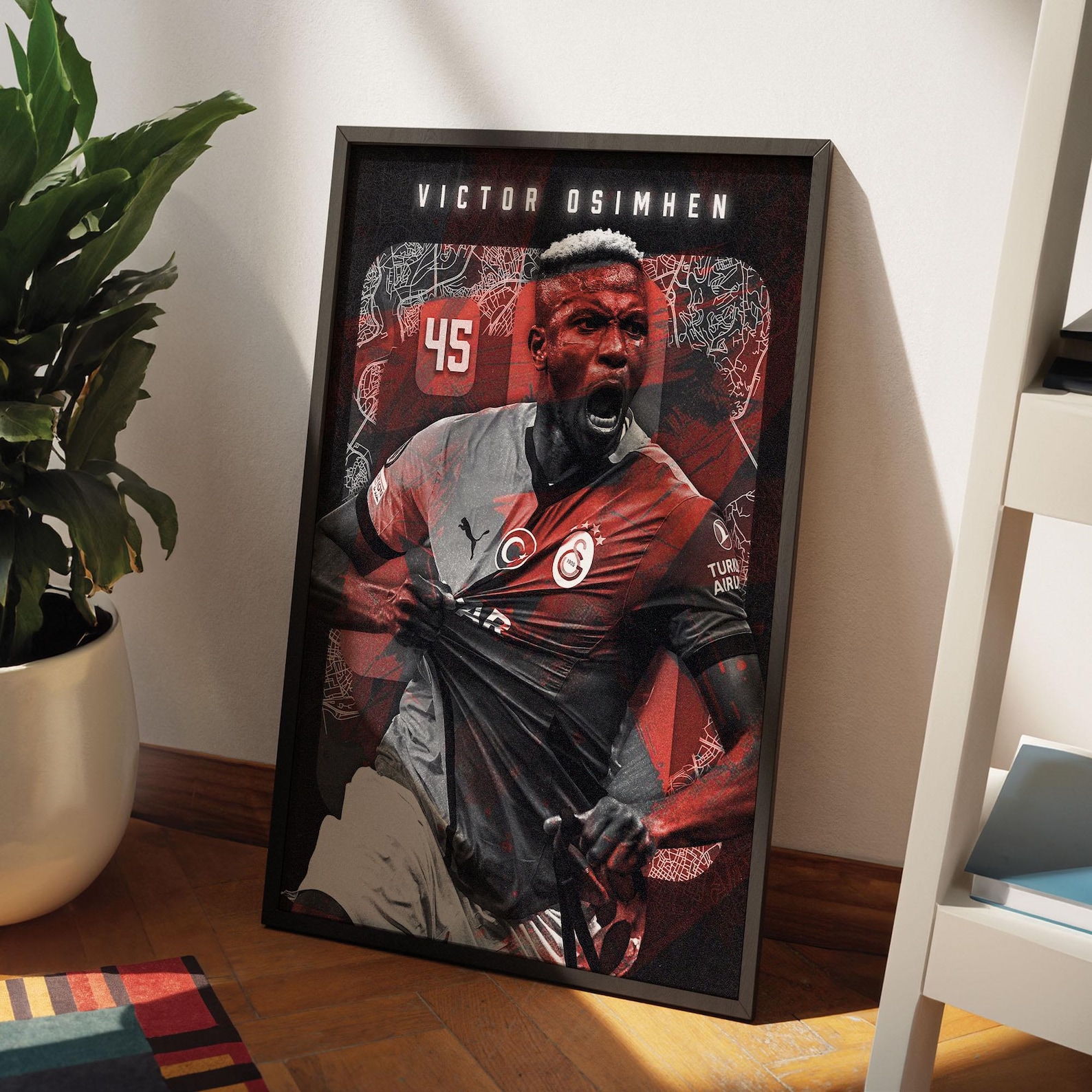 Victor Osimhen Poster, Galatasaray Poster, Victor Osimhen Print Art ...