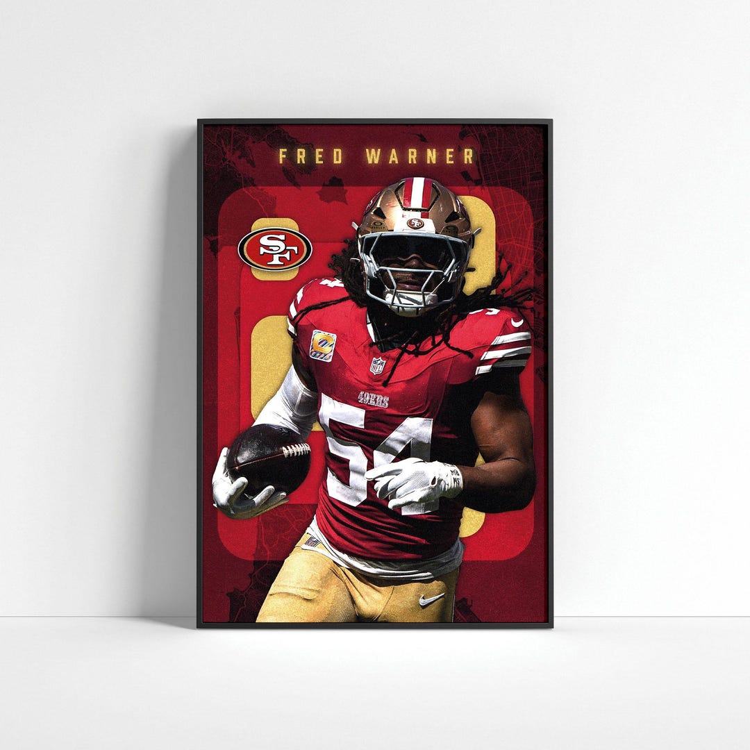 Fred Warner Poster, San Francisco 49ers Poster, Football Prints, Sports ...