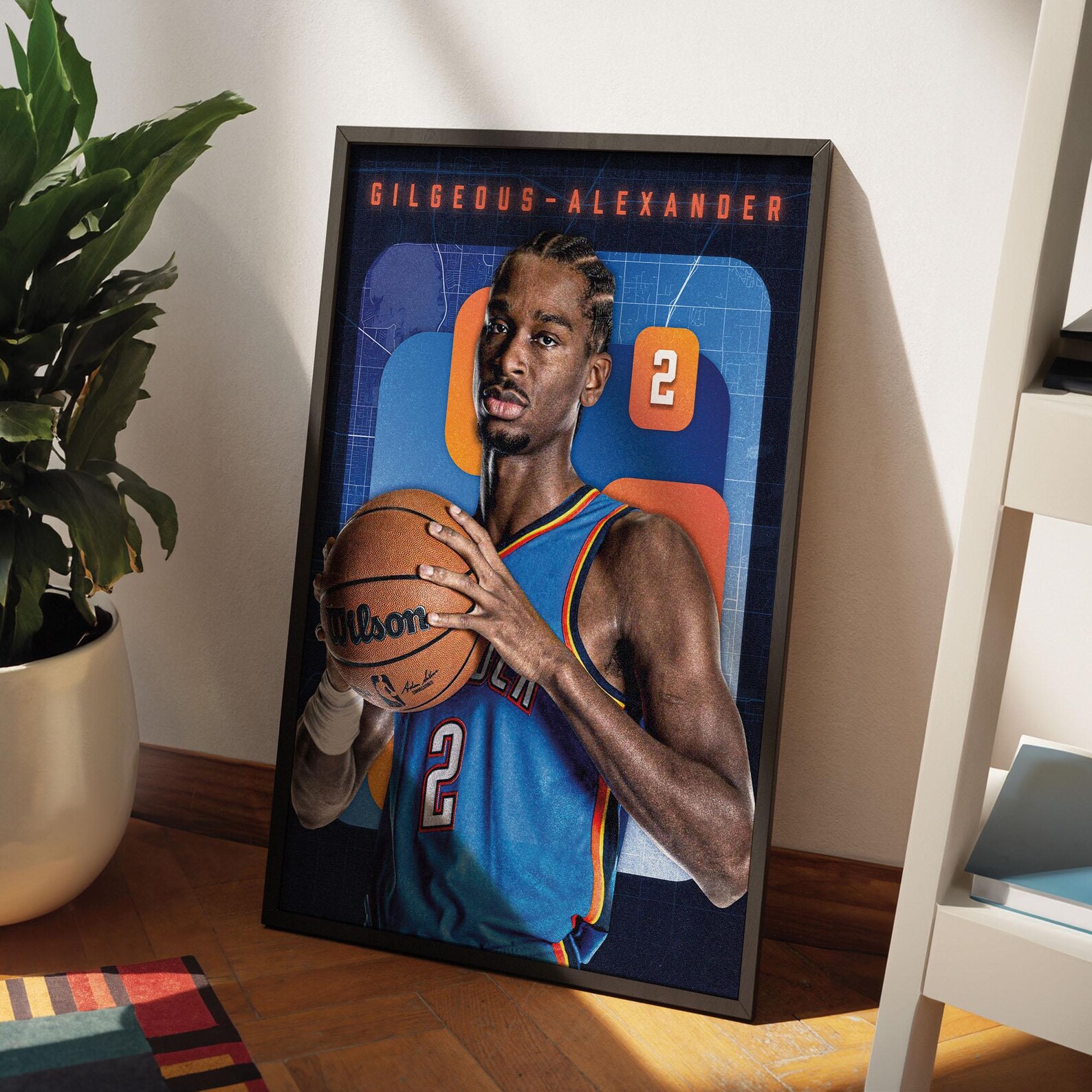 Shai Gilgeous-alexander Poster: OKC Thunder NBA Art (digital Download ...