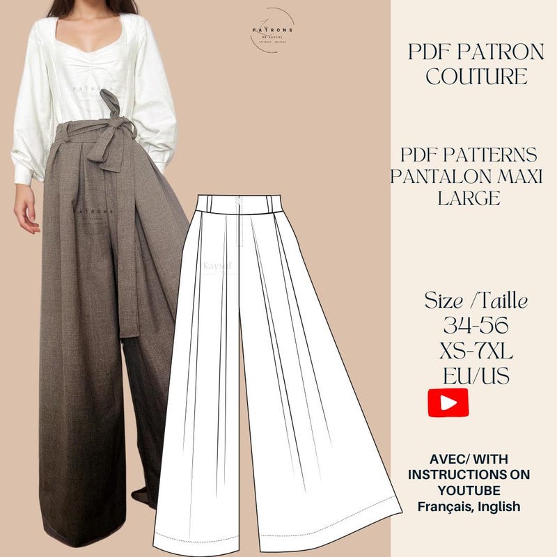 Flowing Pants Pattern - Etsy
