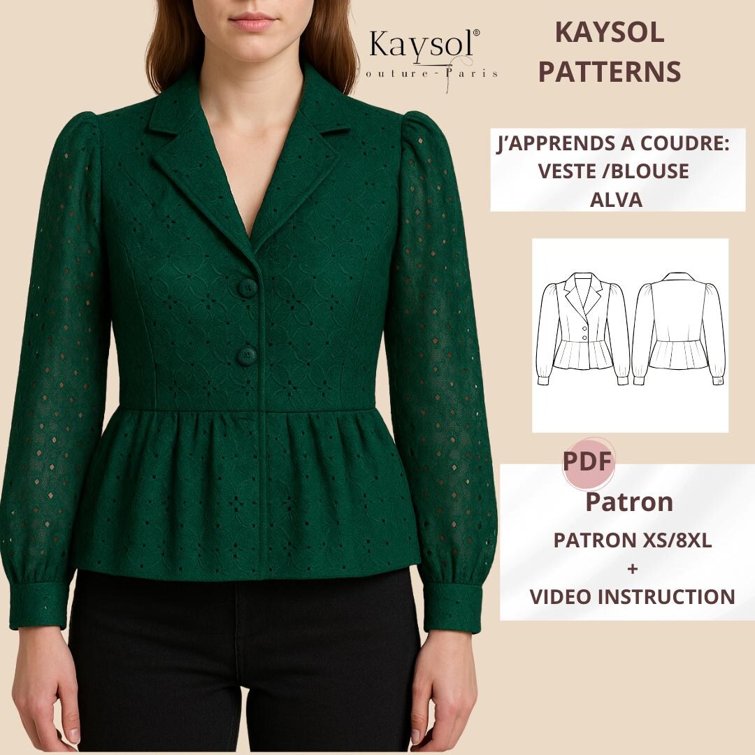 Learn How to Sew the Alva Blouse/jacket – PDF Pattern + Video ...