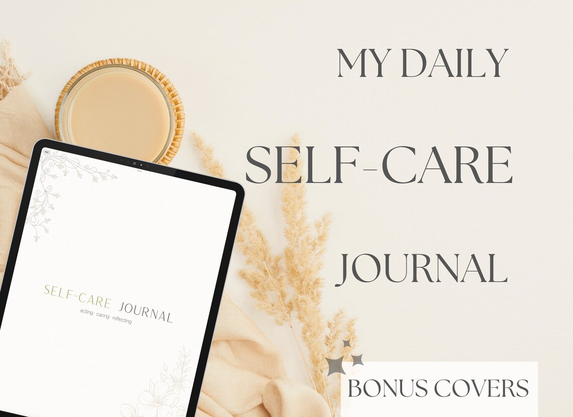 Self Care Journal Digital Daily Check in Journal iPad - Etsy